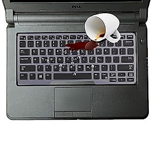 MUBUY Keyboard Cover Skin Fit Dell Latitude 5480 5490 7490 3340 5491 14" Inch/Dell E3340 E5490 E5491 E5450 E5470 E7450 E7470 7480 E7480-Black