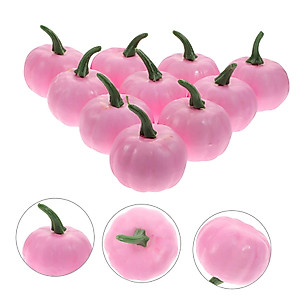 IMIKEYA 48 Pcs Artificial Pumpkin Mini Fake Pumpkins Halloween Centerpiece Small Pink Pumpkins Decorations Lifelike Pumpkins Simulation Pumpkin Decor Household Foam Little Pumpkin