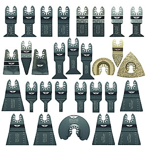 30 x TopsTools SW_FAK30 Fast Fit OMT Mix Blades Boxset for Dewalt Bosch Fein (Non-StarLock) Makita Milwaukee Craftsman Chicago Ryobi Rockwell (HyperLock) Porter Cable Multi Tool Accessories
