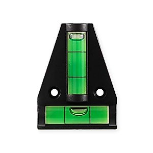 Camco RV T Level | Assists You in Leveling Your RV | For Front-to-Back and Side-to-Side Leveling | Screw-Mounted (25543), Green,black