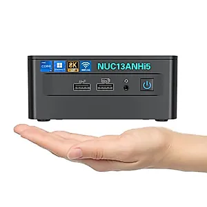 Intel NUC13 Pro NUC13ANHi5 16GB RAM 512GB SSD Mini PC Mini Computer,i5-1340P 12 Core,16 Thread,Win 11 Pro Mini Computers,Up to 4.6 GHz Turbo,NVMe SSD DDR4RAM,WiFi 6E,BT 5.3,8K Support,HTPC,Gaming