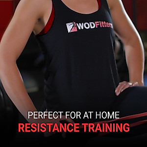 WODFitters Pull Up Assistance Band for Stretching, Mobility Workouts, Warm Up, Recovery, Powerlifting, Home Fitness and Exercise - Single Band