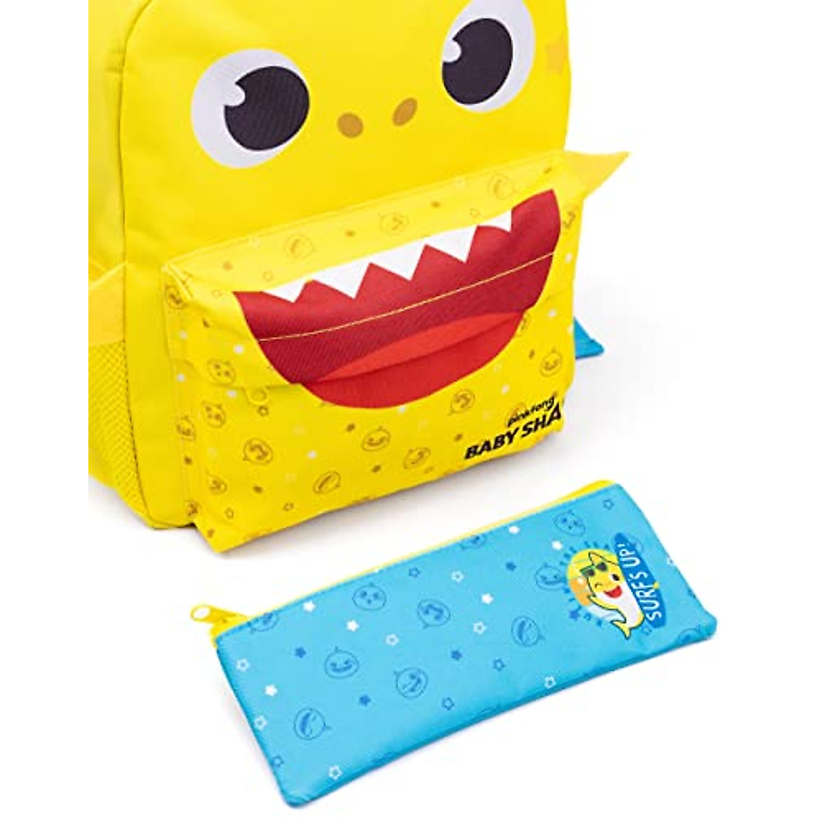 Baby Shark Backpack Set Toddlers Nursery Bag 4 Piece Lunch Box Water Bottle Pencil Case