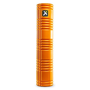 TRIGGERPOINT PERFORMANCE THERAPY GRID Patented Multi-Density Foam Massage Roller Exercise Deep Tissue Muscle Recovery - Relieves Muscle Pain & Tightness, Improves Mobility & Circulation (26"), Orange