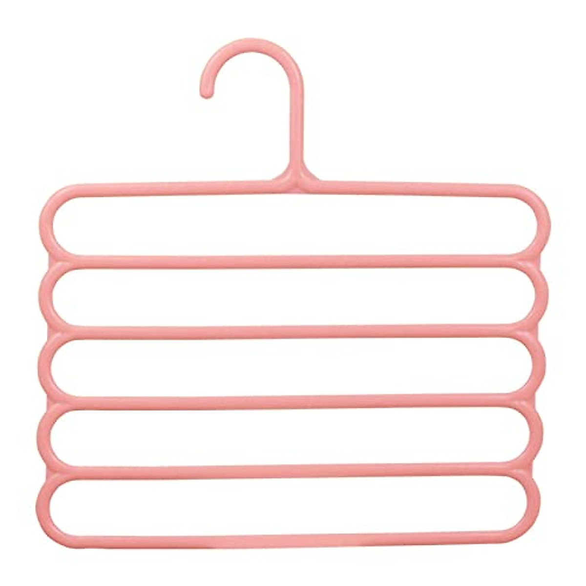 NA Colorful Five-Layer Trouser Rack Candy-Colored Scarf Hanger Dual-Purpose Multi-Layer Plastic Hanger Wardrobe Storage Hanger