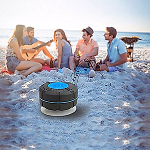 TOPROAD Portable Shower Speaker, IPX7 Waterproof Wireless Outdoor Speaker with HD Sound, 2 Suction Cups, Built-in Mic, Hands-Free Speakerphone for Bathroom, Pool, Beach, Hiking, Bicycle