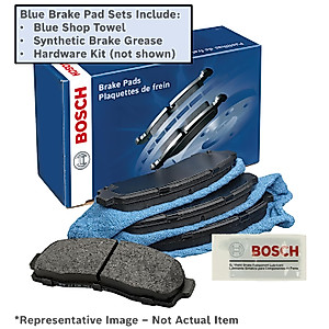 BOSCH BE679H Blue Ceramic Disc Brake Pad Set With Hardware - Compatible With Select Ford F-150, F-150 Heritage; Lincoln Blackwood; FRONT