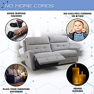 Lifestyle Battery Pack for Electric Motion Furniture - Wireless Battery for Power Recliners - Reclining Sofas - Lift Chair - Lazy Boy Recliners -Okin-Limoss-Berkline