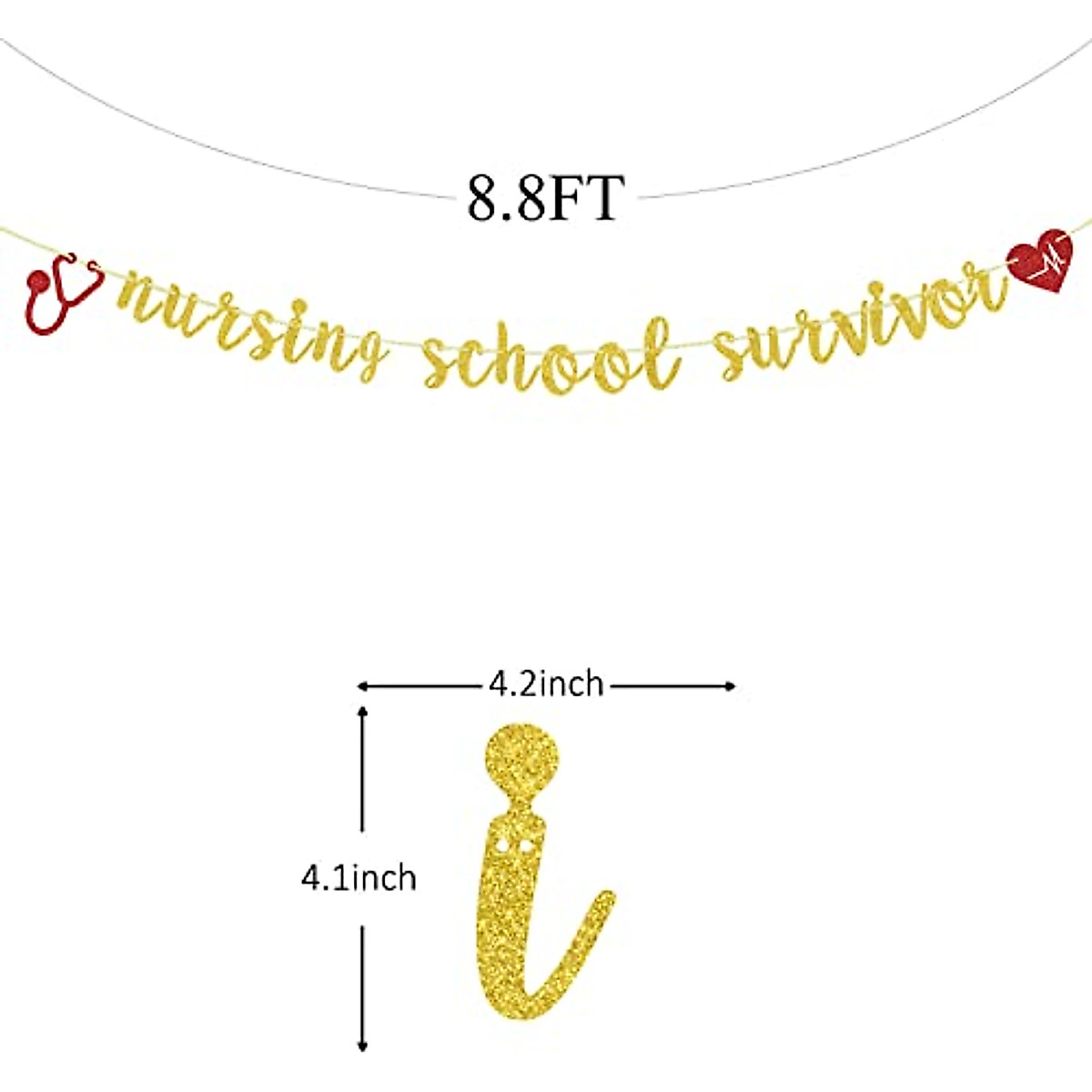 Nursing School Survivor Banner, Congrats Nurse/RN Grad Party Decor Party Decorations Supplies