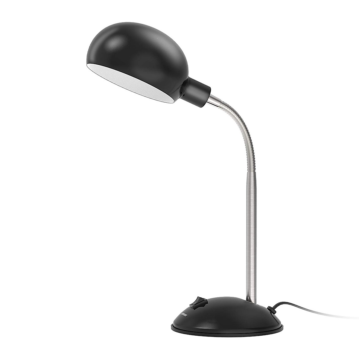 LEPOWER Metal Desk Lamp, Flexible Goose Neck Table Lamp, Eye-Caring Study Desk Lamp with E12 Lamp Base, Adjustable Desk Lamp for Living Room, Bedroom, Study Room and Home Office (Black)