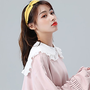 EVGVAT Fake Collar Detachable Faux Collar Half Shirt Women Blouse False Collar Dickey (A-White)