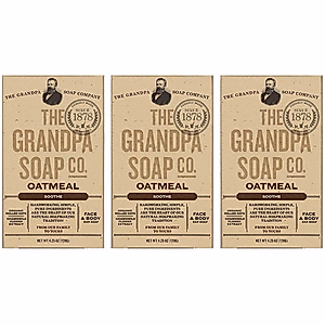 The Grandpa Soap Company Oatmeal, 4.25 Ounce (Pack of 3)
