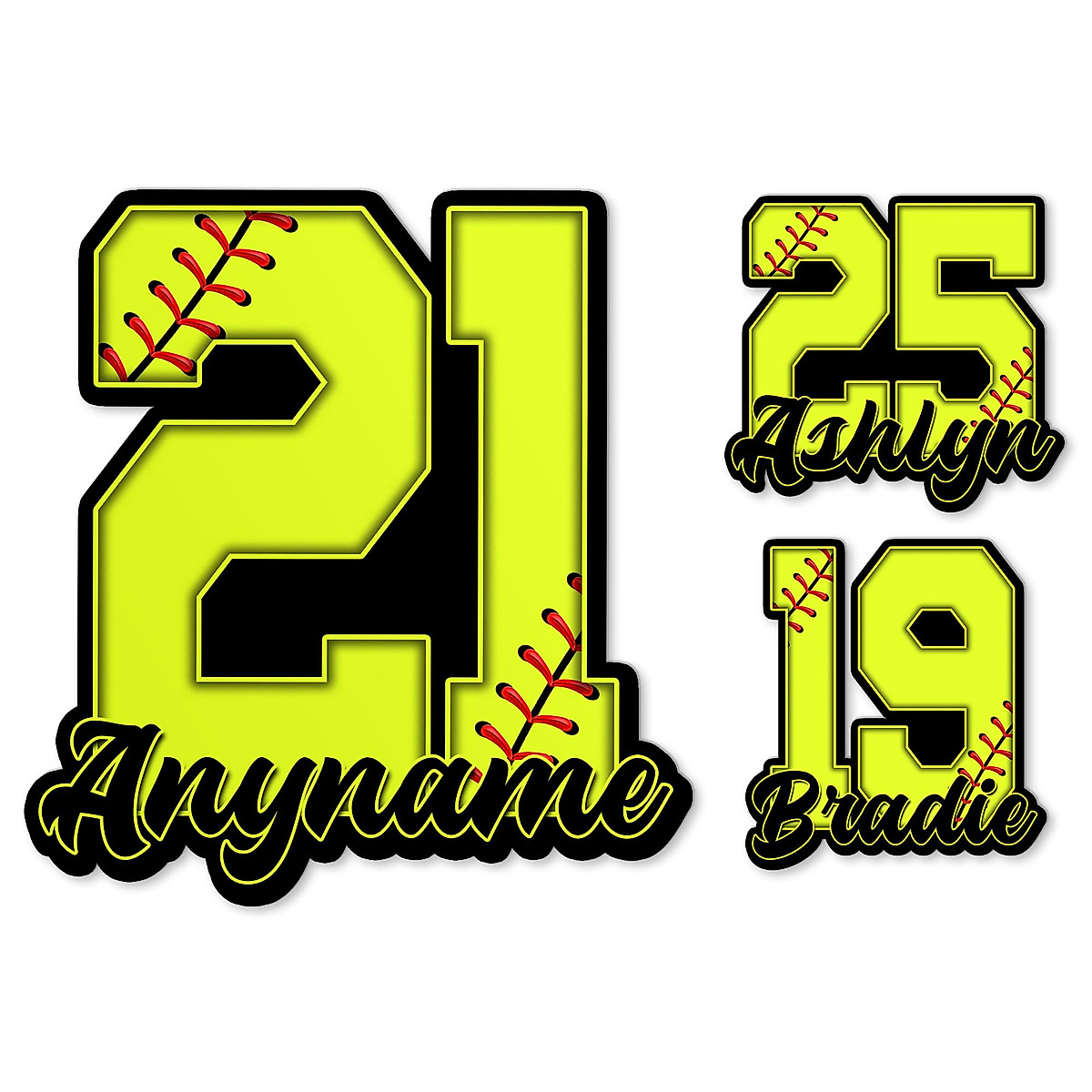 Custom Name Sticker Baseball Softball Helmet Decal Personalized Name Number Hard Hat Water-Resistant Vinyl Sticker for Helmet Merchandise Decor Water Bottle Bumper Sticker Decals Sport Gifts Idea