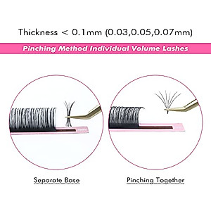 ALLOVE Cashmere Eyelash Extension Classic Lash Extensions 0.05 D Curl 15-20mm Mixed Tray Individual Volume Lash Extensions Lash Trays for Lash Extensions Supplies Single Eyelash Extensions