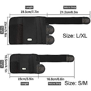 IN HAND Dog Leg Brace, Pair of Dog Canine Leg Wrap Front Leg Compression Brace with Metal Strips & Safety Reflective Straps, Protects Wounds Brace Heals and Prevents Injuries and Sprains