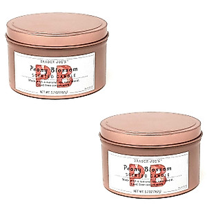 Trader Joe's - Peony Blossom Candle NET WT. 5.7 OZ Each - Set of 2