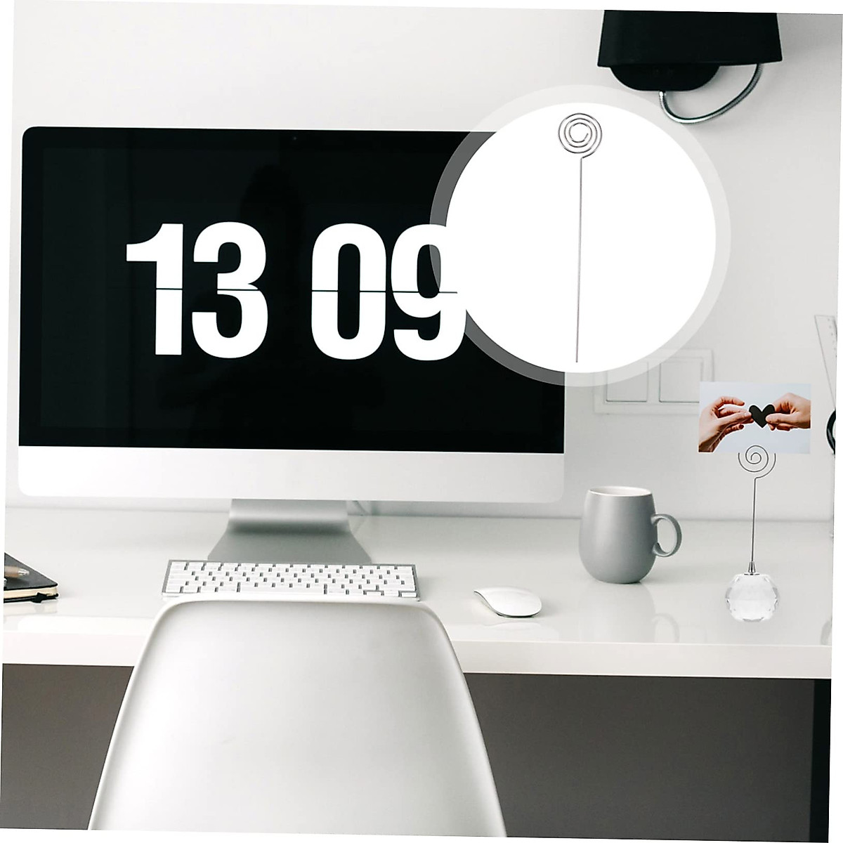 Kisangel 30pcs Prom Wedding Holder Name Ring Card Clips Bouquet Paper Holders Topper Photo Office Birthday Silver Clamp Decorative Picture Table Note Number Decor Accessories Pick Cake