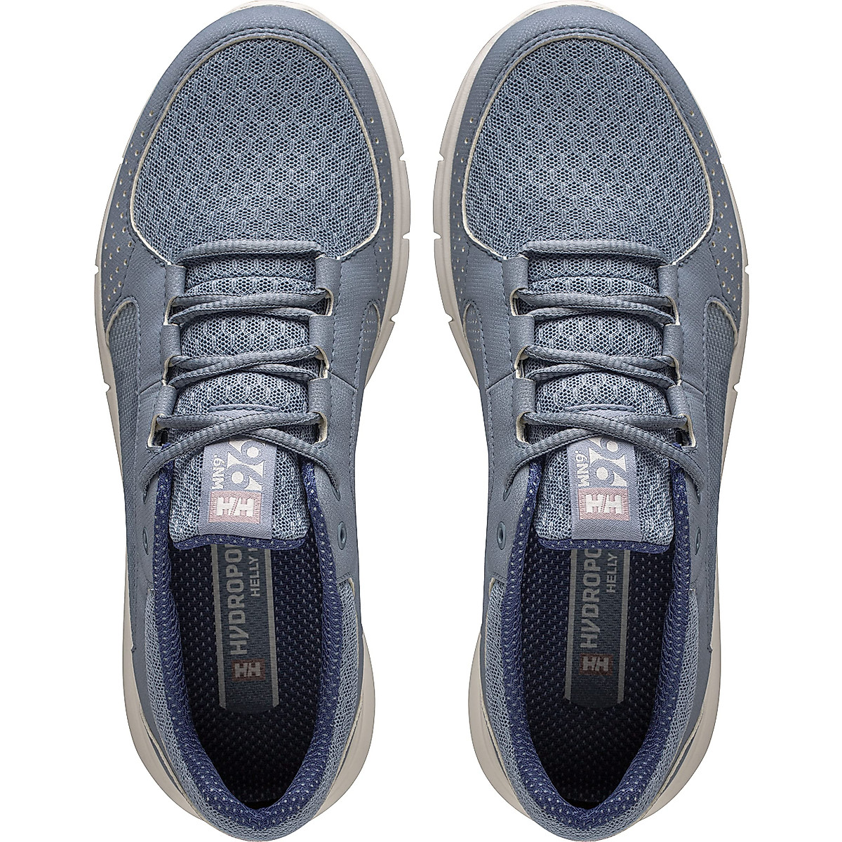 Helly-Hansen Womens Ahiga V4 Hydropower Lightweight Breathable Sailing Watersports Shoes, 555 Dusty Blue/Off White, 9F