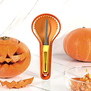 Lulong Pumpkin Carving Kit Tools Halloween, Professional Heavy Duty Carving Set, Stainless Steel Sculpting Tool Carving Knife for Halloween Decoration Jack-O-Lanterns, Gift for Halloween（3PCS