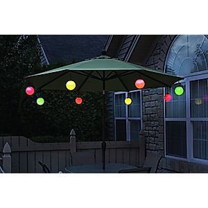Xodus Innovations WP465 Battery Powered Hanging Decorative Outdoor Pulsing 5" Globe Light with Sensor Turns-On at Dark for 4 Hours, Light Green, 5"