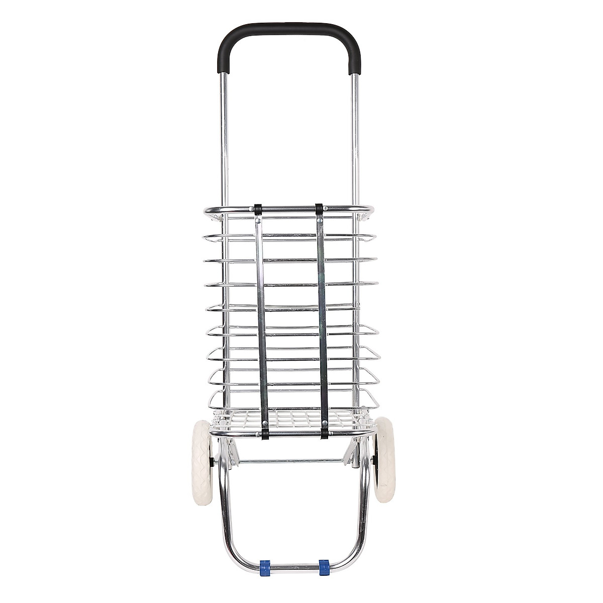 Livebest Shopping Utility Cart with 2 Wheels Swivel Durable Folding Design Dolly Laundry Hand Cart Light Weight