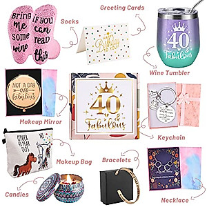 40th Birthday Gifts Women, 9 Special Unique Funny Happy Humorous Gifts for Women Tuning 40, Wife, Mom, Sister, Friends, Coworker, 40th Bday Gifts Women