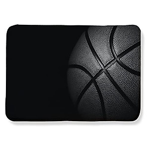 Area Rug Black Basketball for Living Room Dining Room Bedroom playroom Parent-Child Game mat Study Office Room Decor lz
