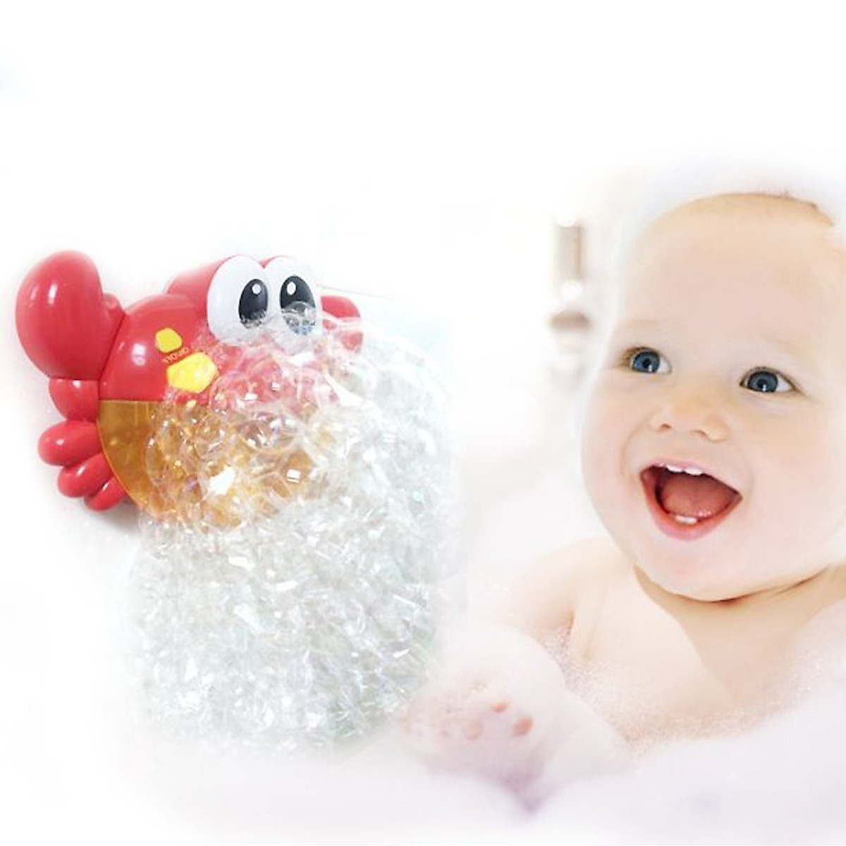 Baby Bath Bubble Toy Bubble Crab Bubble Blower Bubble Machine Bubble Maker with Nursery Rhyme Bathtub Bubble Toys for Infant Baby Children Kids Happy Tub Time (Crab)