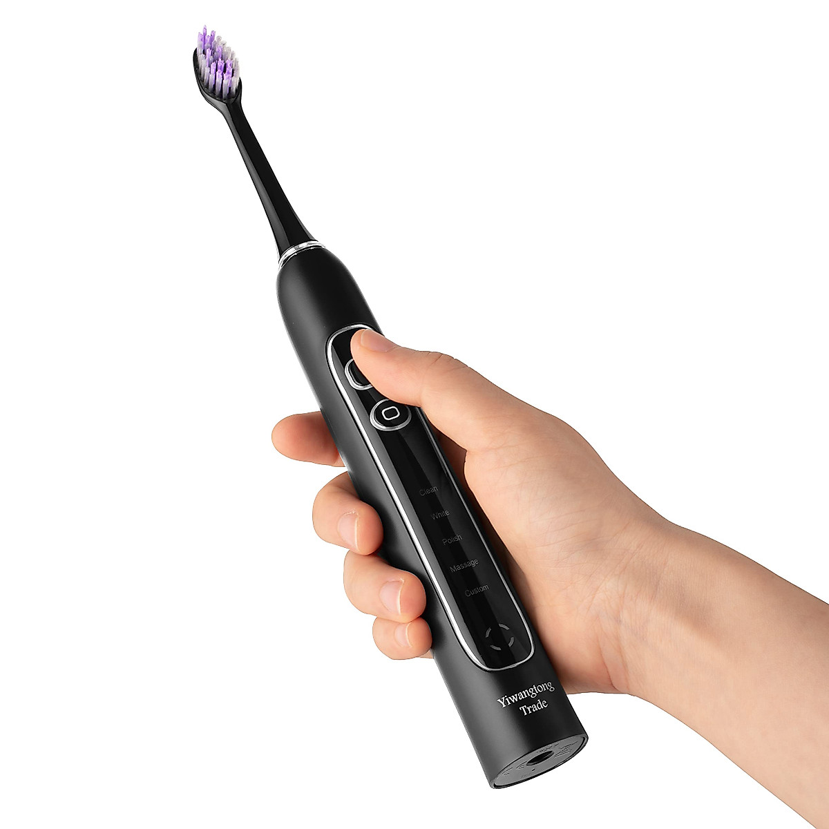 Yiwangtong Trade Rechargeable Sonic Electric Toothbrush with 5 Modes,4 Toothbrush Heads and one Travel case