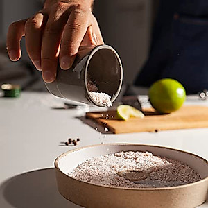 Ceramic Margarita Salt Rimmer Set with Lid 5.5” - Salt Sugar Glass Rimmer for Cocktails - Home Bar Accessories for Tajin Seasoning - Rimmers for Drinks - Bartender Kit Tools - Bar Decor for Home