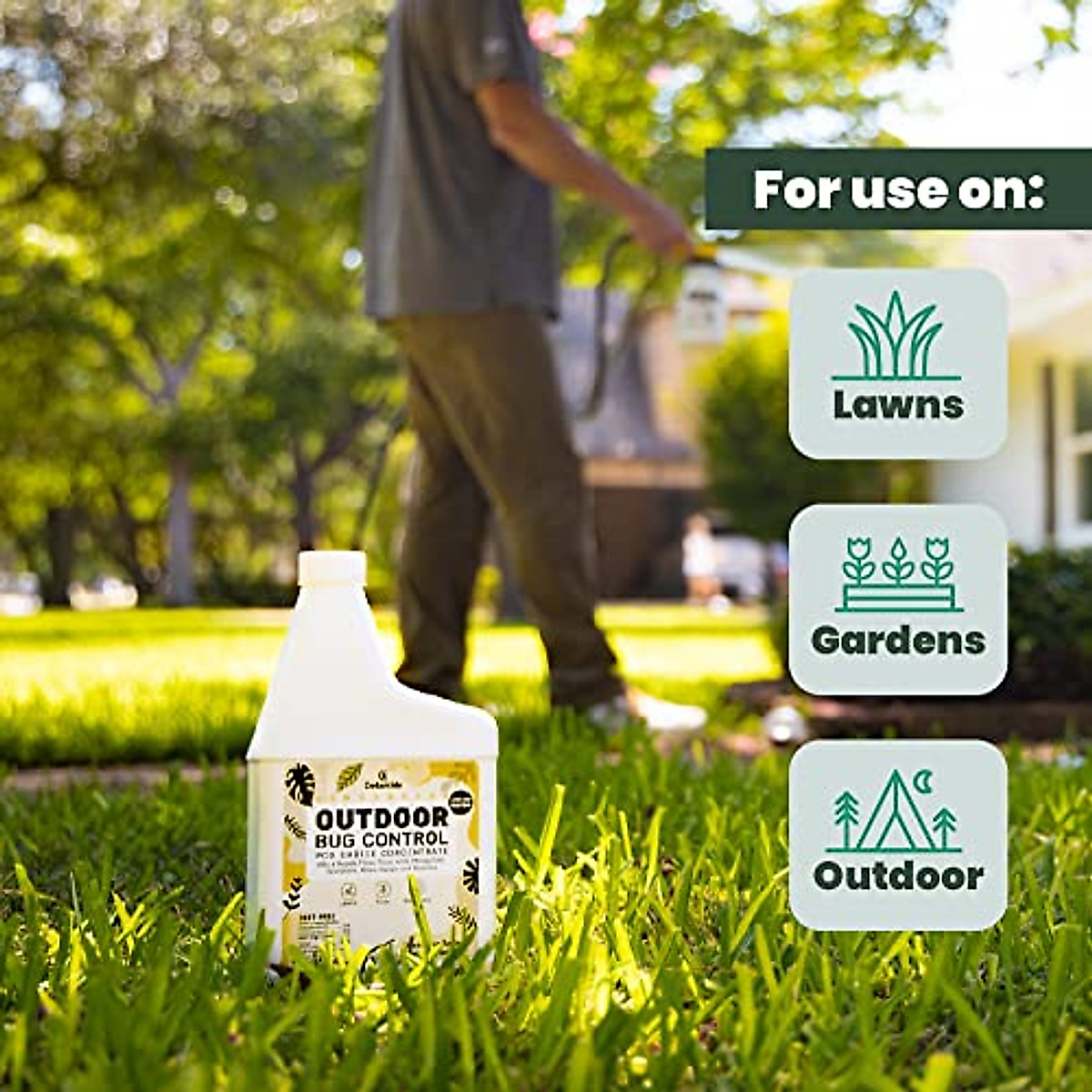 Cedarcide Outdoor Bug Spray | Kills & Repels Mosquitoes, Ticks, Fleas, Mites & More with Natural Essential Oils | Family & Pet-Safe | PCO Choice | Gallon