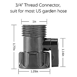 Cosweet 12 Pack 3/4'' Plastic Garden Hose Shut Off Valve- Standard Water Shutoff Valve Shut-Off Ball Valve Thread Connector Coupling for Telescopic Water Pipe Water Gun Valve Control