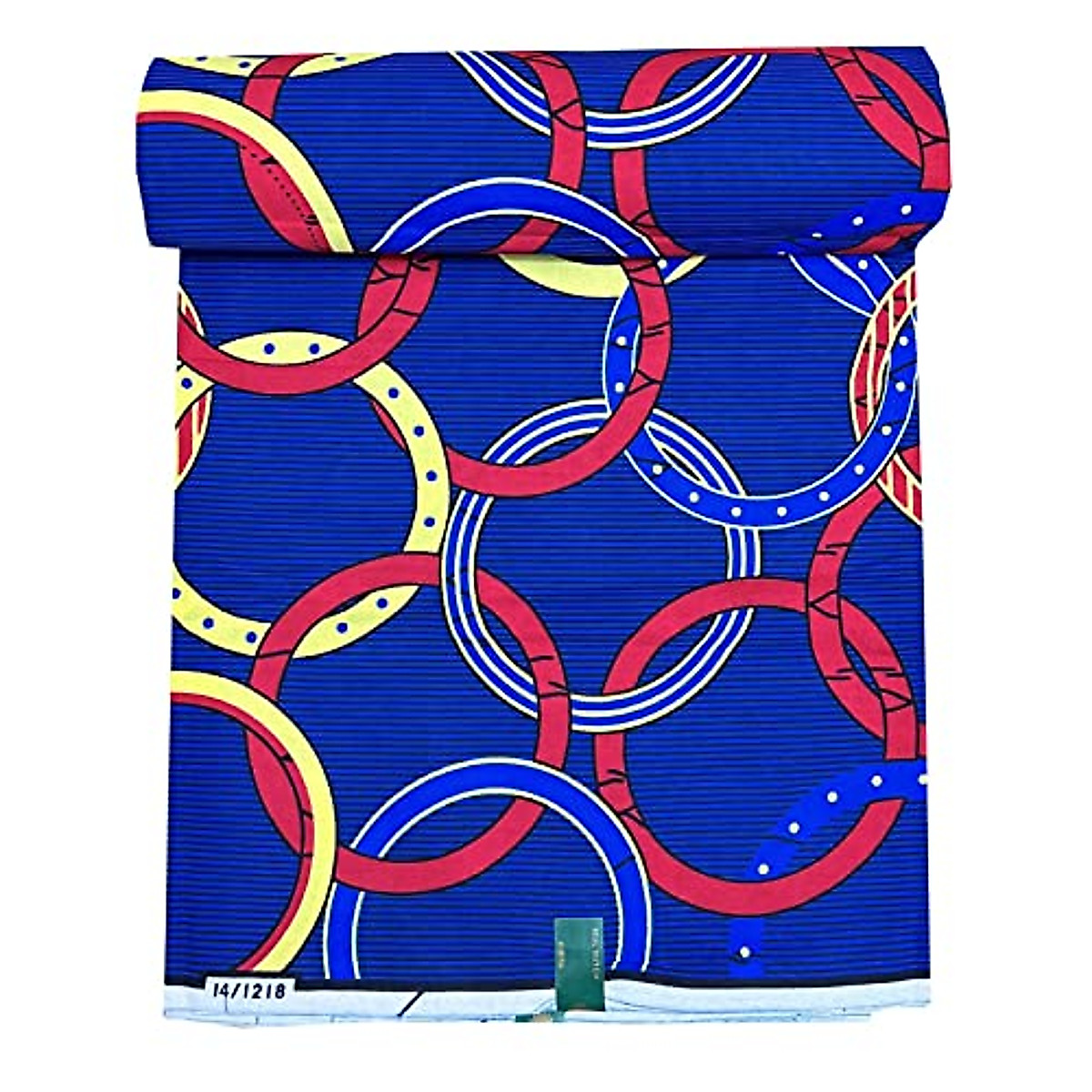 ADWAXDA African Fabric 6 Yards Cotton Wax Print Kente Cloth Ankara Fabric Wax Material for Sewing Dress Clothing(FC044)