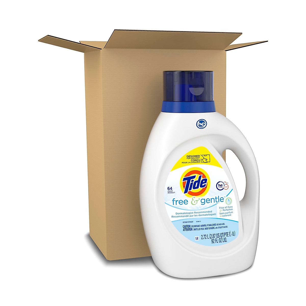 Tide Free & Gentle Liquid Laundry Detergent, 64 Loads, 2.48 L, Tide Laundry Detergent, Clean Laundry Detergent