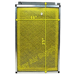 RAYAIR SUPPLY 16x25 MicroPower Guard Air Cleaner Replacement Filter Pads (6 Pack) Yellow