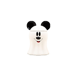 Disney Decorations Mickey Mouse Ghost Cookie and Candy Jar | Cute Ceramic Housewarming Gifts For Men And Women And Kids | Official Diseny Licensee | 1 Set