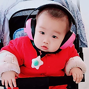 Rxsdeni Baby Noise Cancelling Headphones, Baby Ear Protection, Travel Baby Essentials, Kids Noise Reduction Hearing Protection Earmuffs for 0-3 Years Babies(Pink)