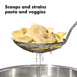 OXO Good Grips Stainless Steel Spider Scoop & Strain Skimmer,Black