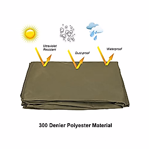 iBirdie Outdoor Waterproof and Weatherproof TV Cover for 48 to 50 inch Outside Flat Screen TV - Green 600D Thick Fabric Cover Size 47.5''W x 30''H x 5.5''D for 48'' - 50'' LCD LED