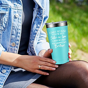 Grifarny Sister in Law Gifts, Gifts for Sister in Law - Sister in Law Birthday Gifts - Christmas Gifts for Sister in Law Women - Sister in Law Tumbler 20oz