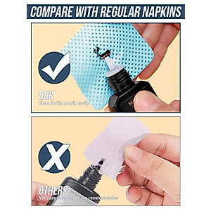 400PCS Lint Free Nail Wipes Glue Wipes Lash Extensions EBANKU Soft Blue Lash Glue Nail Polish Remover Cotton Pads Eyelash Extension Supplies