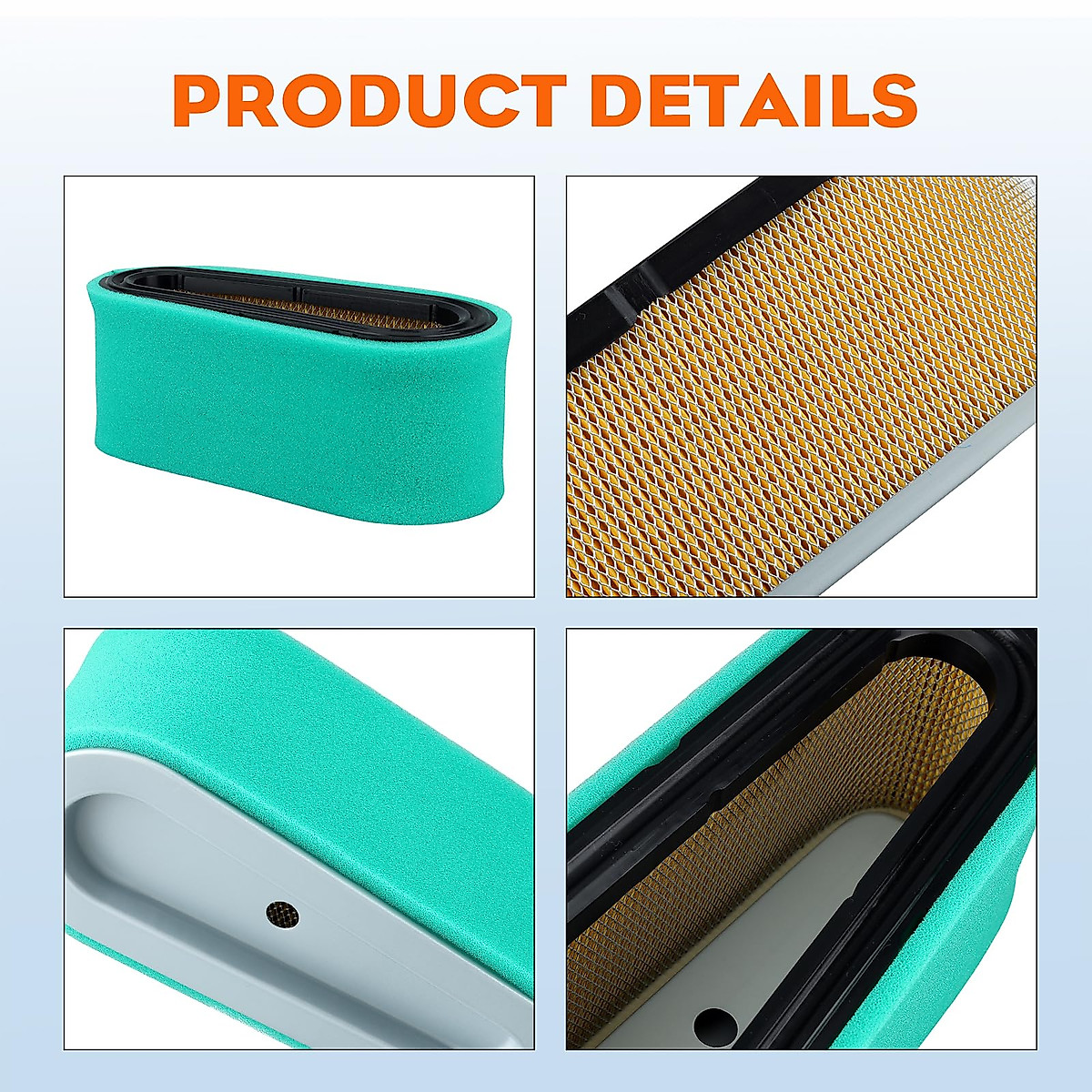 HIPA (Pack of 2) 496894S 496894 493909 Air Filter 272403S 272403 Pre Filter compatible with 12.5-17 HP 5053K Lawn Mower