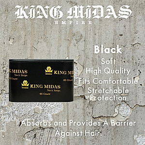 King Midas EmpireNeck Professional Stretch Paper Bands - 12 Pack Disposable Hair Cutting and Styling Accessories for Salons and Barbers
