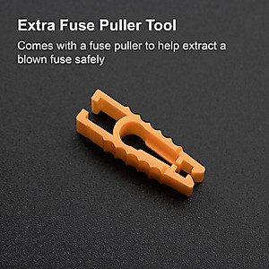 MulWark 120pc ClearMark Assorted Auto Mini-Car-Truck-Blade-Fuses Set- 5A 7.5A 10A 15A 20A 25A 30A - ATM Automotive Replacement Auto Fuse Assortment Kit w/A Puller -for Boat,Marine,RV,SUV,Trike…