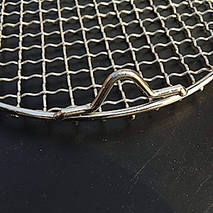 1Pack Multi-Purpose Round Stainless Steel Cross Wire Steaming Cooling Barbecue Rack/Carbon Baking Net/Grill/Pan Grate with Legs(8.25Inch Dia)