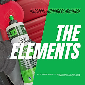 3D Leather, Vinyl & Plastic Conditioner - Restores, Conditions & Protects for Extended Life & Appearance - Great for Seats, Steering Wheels, Door Panels - Car, Office, Home Use 1 Gallon