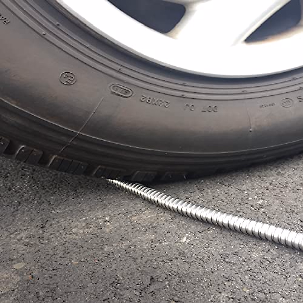 Aqua Joe AJSGH75-MAX Heavy-Duty Puncture Proof Kink-Free Garden Hose, 75-Foot, 1/2-Inch, w/Brass Fitting & On/Off Valve, Spiral Constructed 304-Stainless Steel Metal