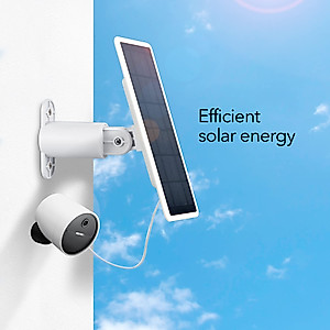 Wasserstein Solar Panel for SimpliSafe Wireless Outdoor Security Camera - Powerful SimpliSafe Outdoor Camera Solar Panel (White, 1 Pack)