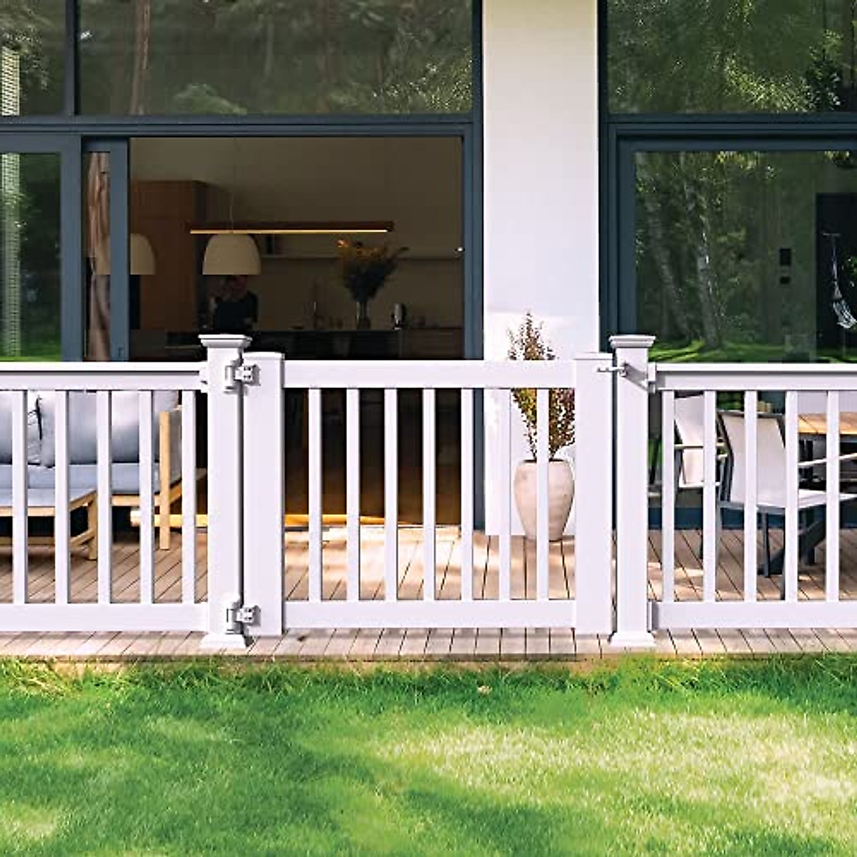 barrette outdoor living 73030535 T-Top Gate Vinyl Rail, White