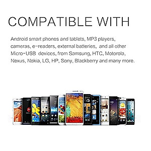 MaGeek 10ft / 3.0m Premium Extra Long Micro USB Cable High Speed USB 2.0 A Male to Micro B for Samsung, HTC, Sony,Motorola,LG, Google, Nokia and More (White)